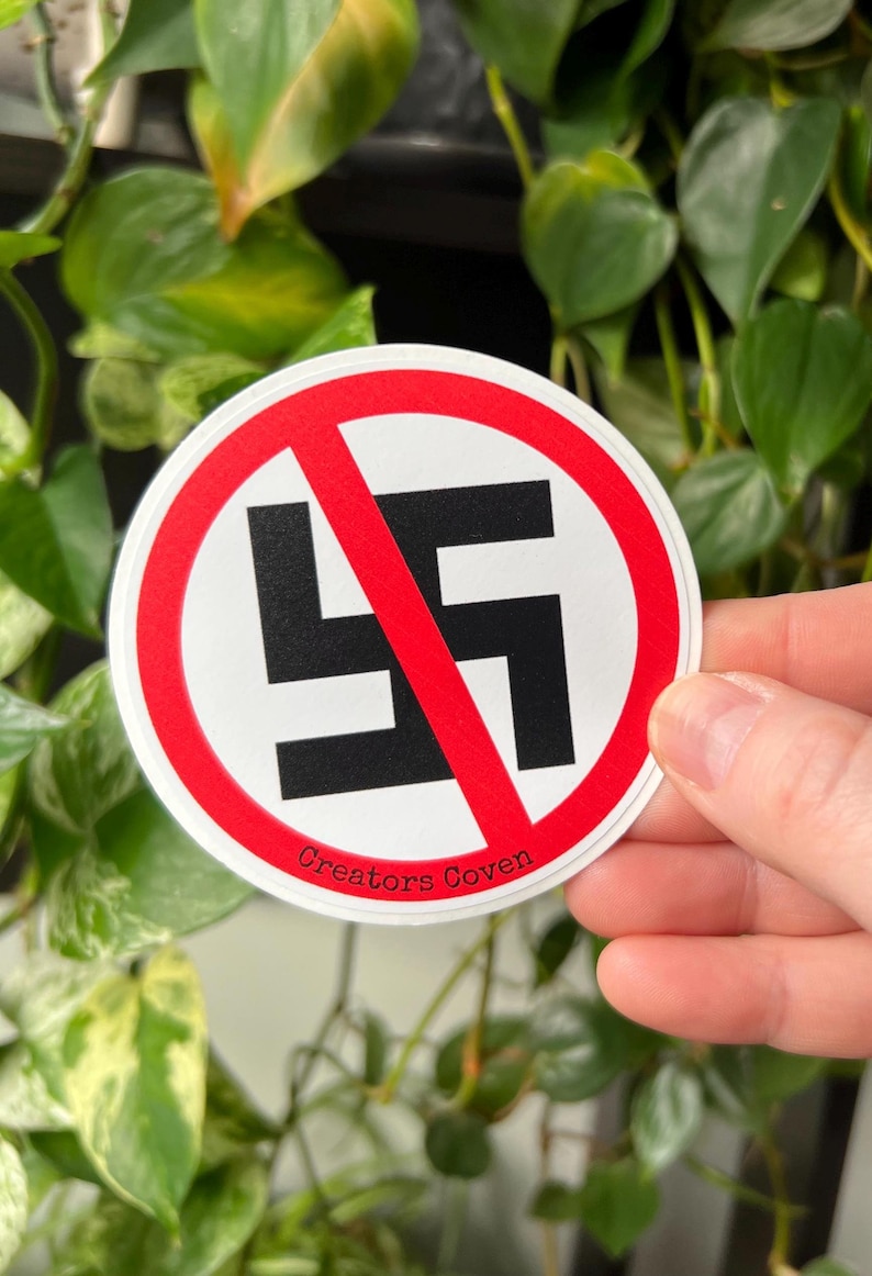 Anti-fascist Vinyl Sticker: No Nazis, Political Bumper Decal Water ...
