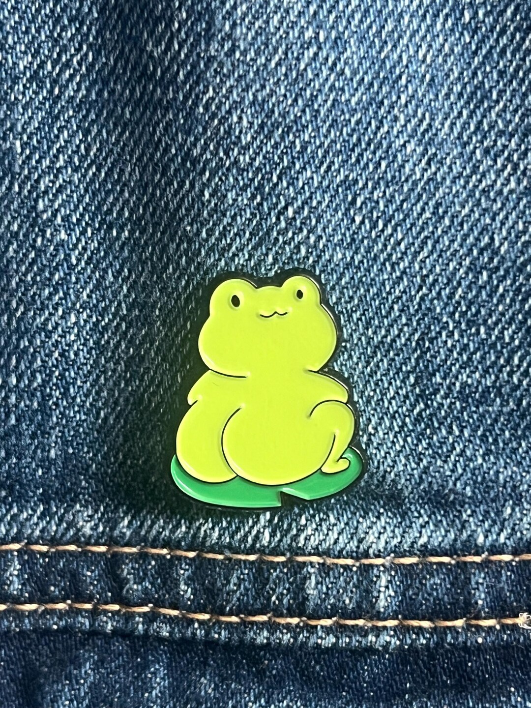 Edgy Frog Pin: Funny Animal Lapel Pin - Etsy