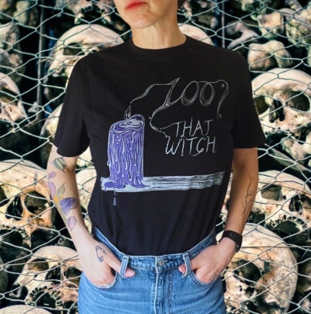 100% That Witch Black and Purple Tshirt Witchy Tops Witch Aesthetic ...
