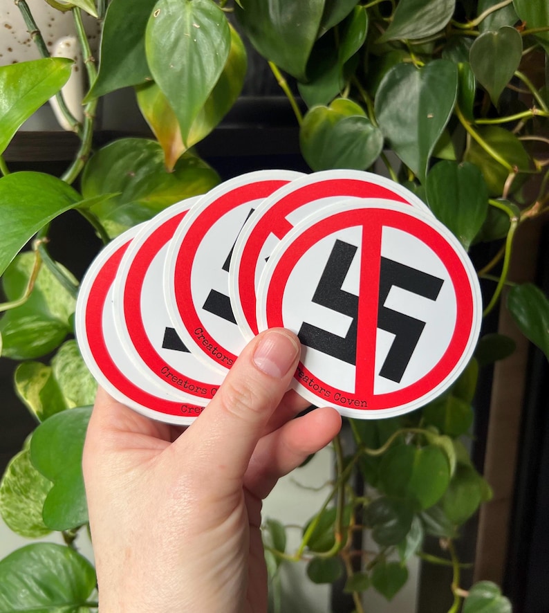 No Nazis Anti-fascist Vinyl Sticker: Liberal Leftist Political Bumper ...
