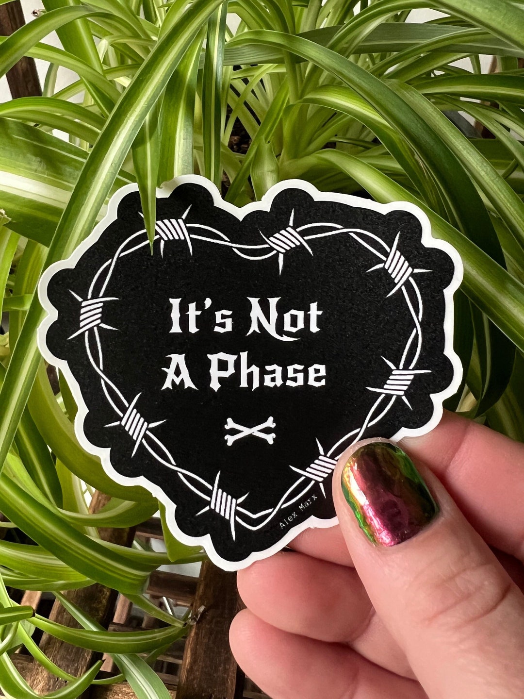 Gothic Stickers Goth Bumper Stickers Its Not a Phase Emo Stickers Black ...