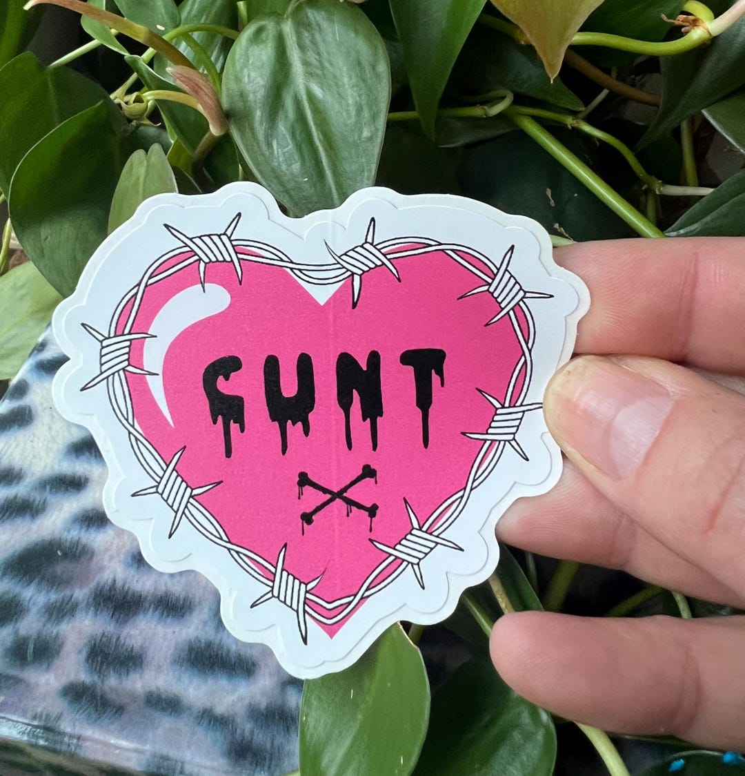 Goth Stickers Punk Decals Cunt Sticker Grunge Stickers Funny Edgy Adult ...