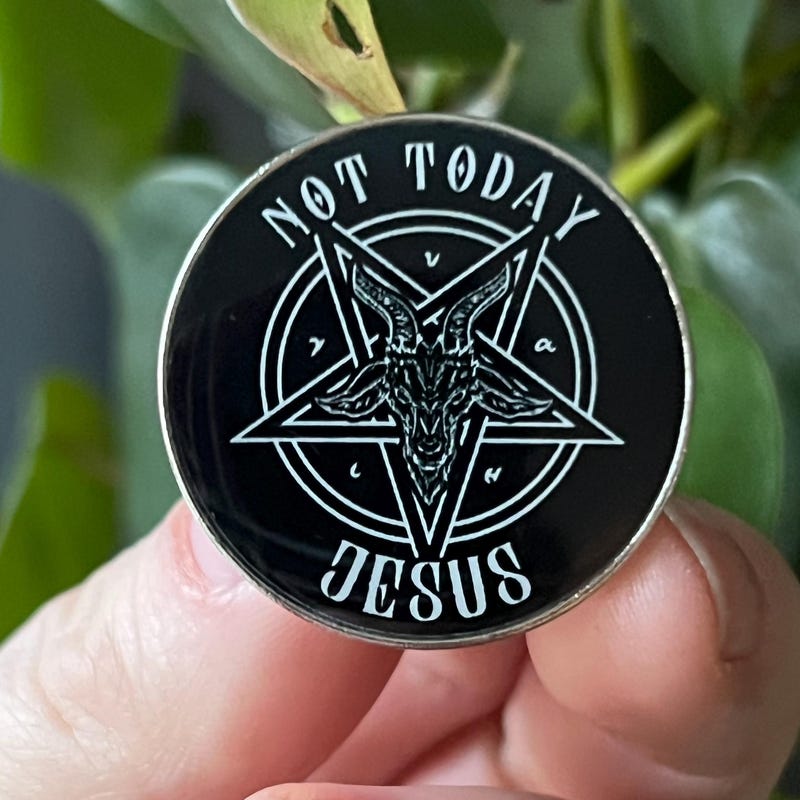 Satanic Pin Enamel - Etsy UK
