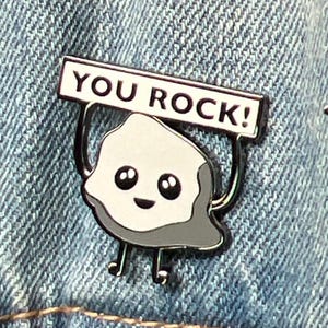 You Rock Pun Hard Enamel Pin - Etsy