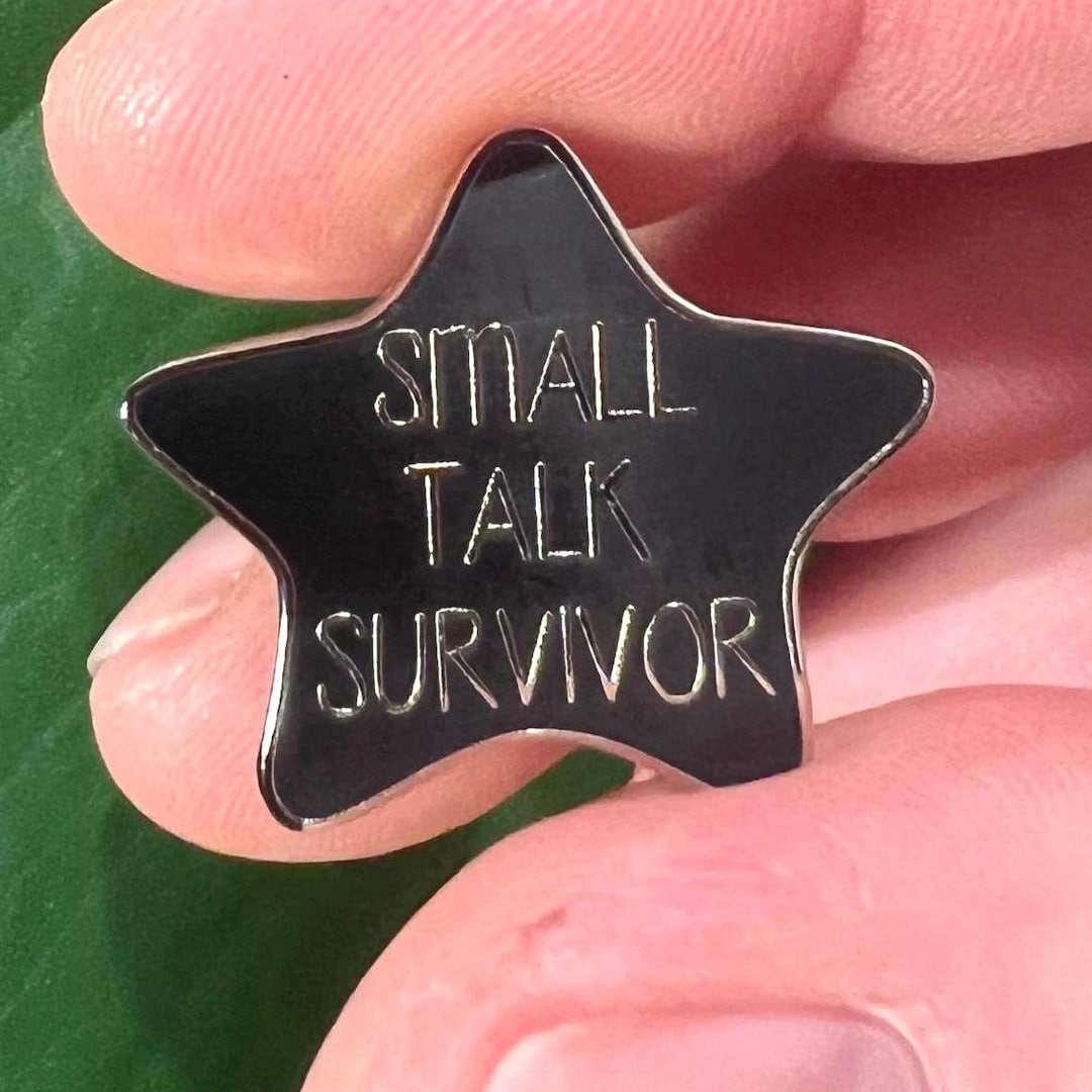 Introvert Gothic Pin Punk Pins Funny Pins Small Talk Survivor Enamel ...