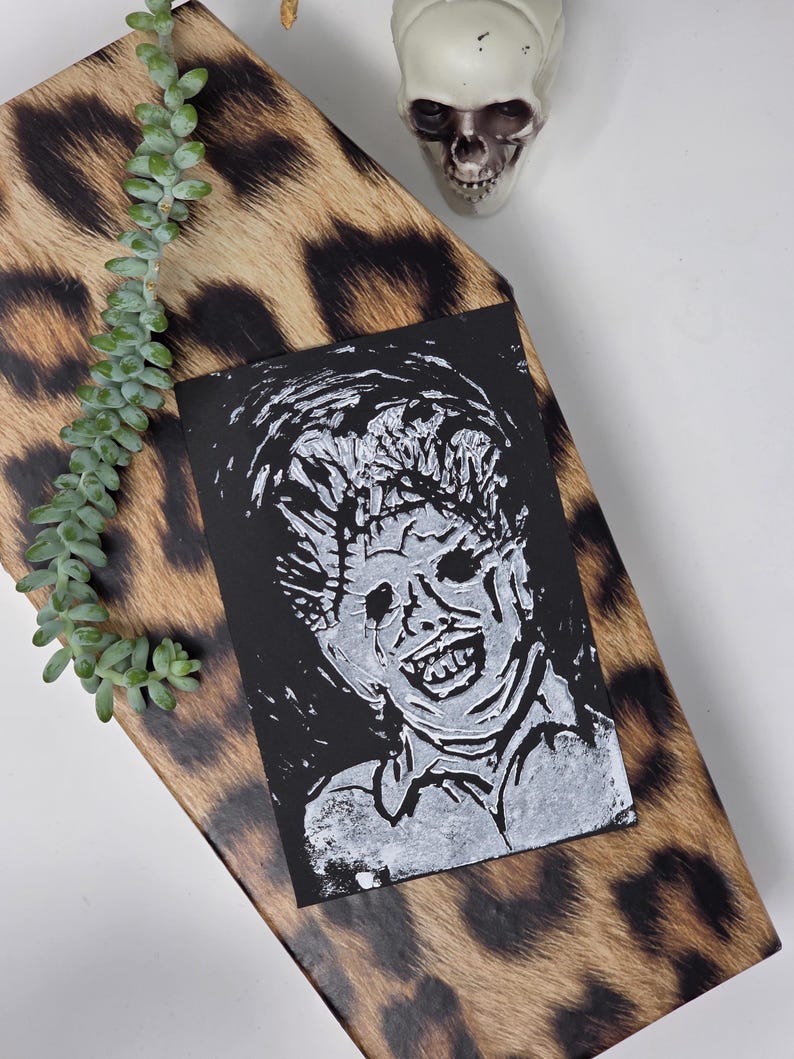Leatherface Linoprint: Texas Chainsaw Massacre Horror Art (5x7) - Etsy