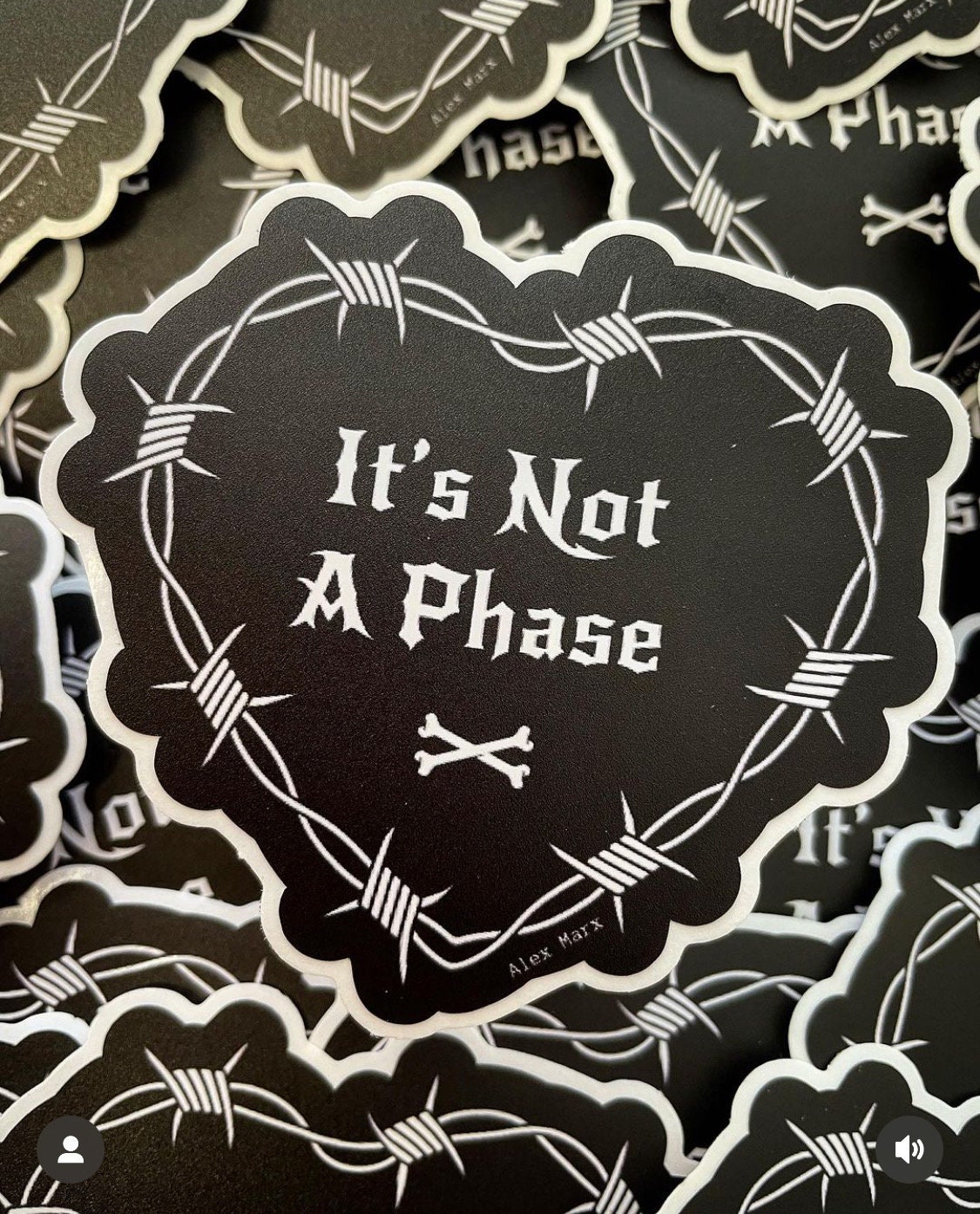 Its Not A Phase Vinyl Sticker Not a Phase Laptop Sticker Black Heart ...