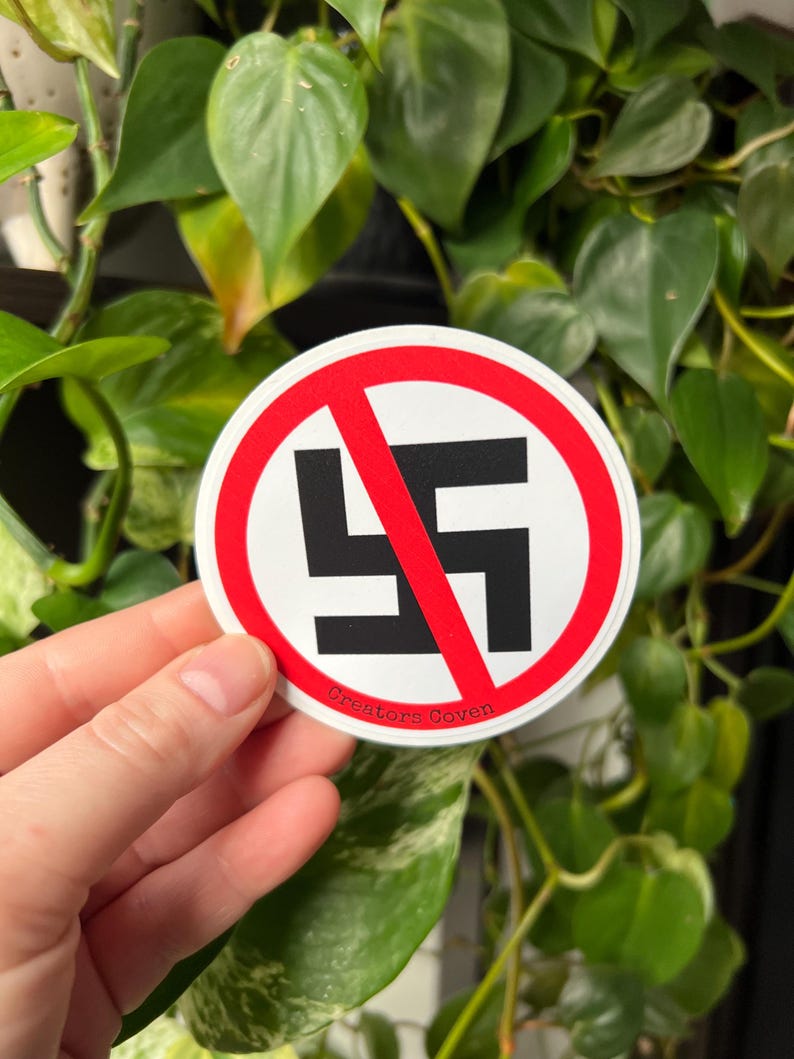 Anti-fascist Vinyl Sticker: No Nazis, Political Bumper Decal Water ...
