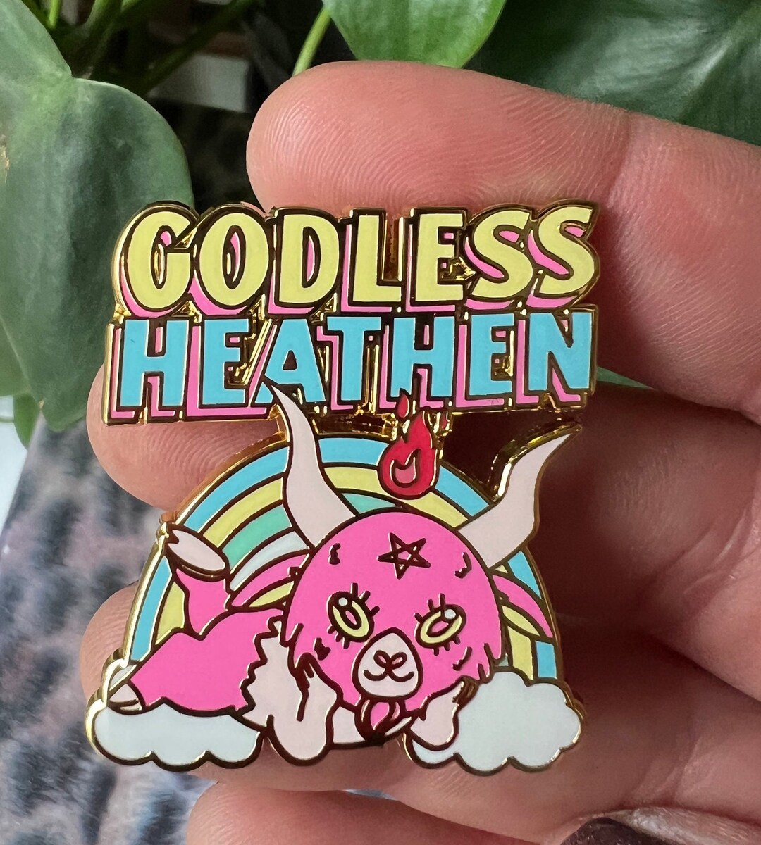 Goth Pins Punk Pins Satanic Enamel Pins Queer Pins Cute Baphomet Pin ...