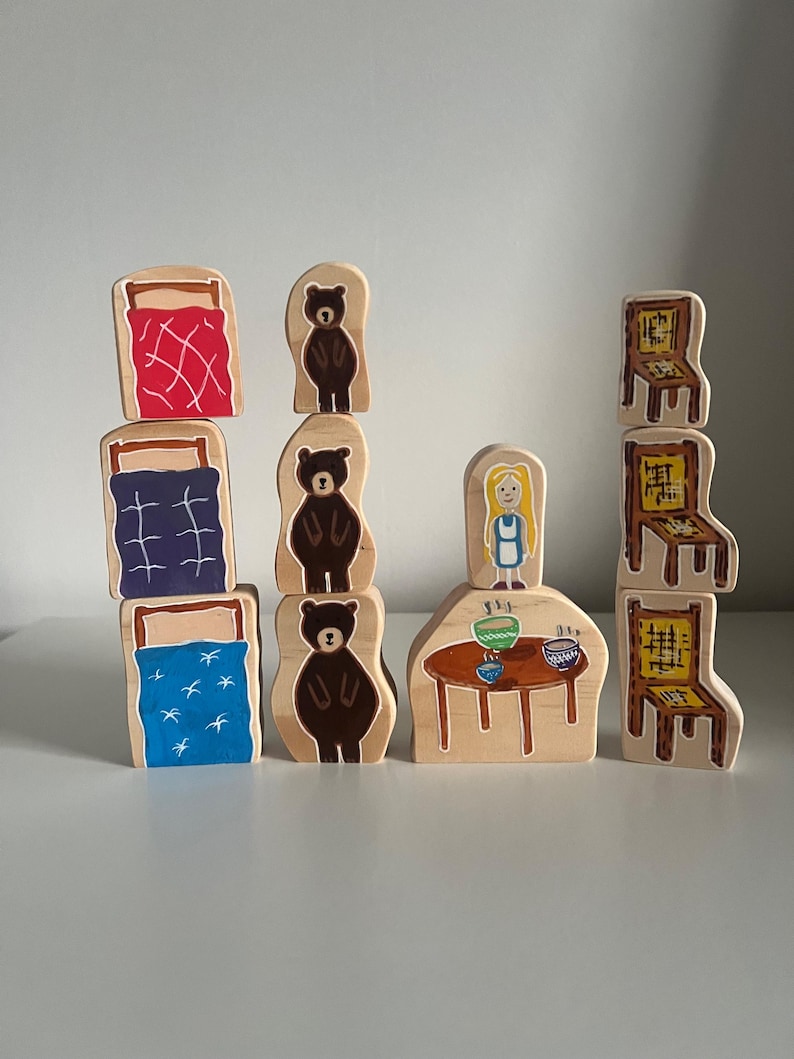 Goldilocks and the Three Bears Wood'n'blocks - Etsy