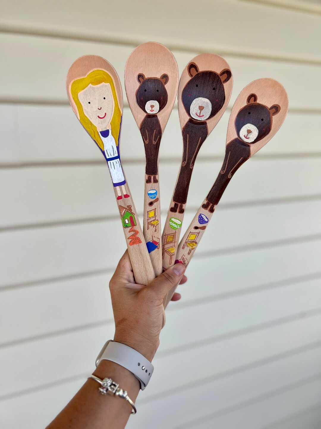 Wood'n'spoon Goldilocks and the Three Bears 4 Set - Etsy