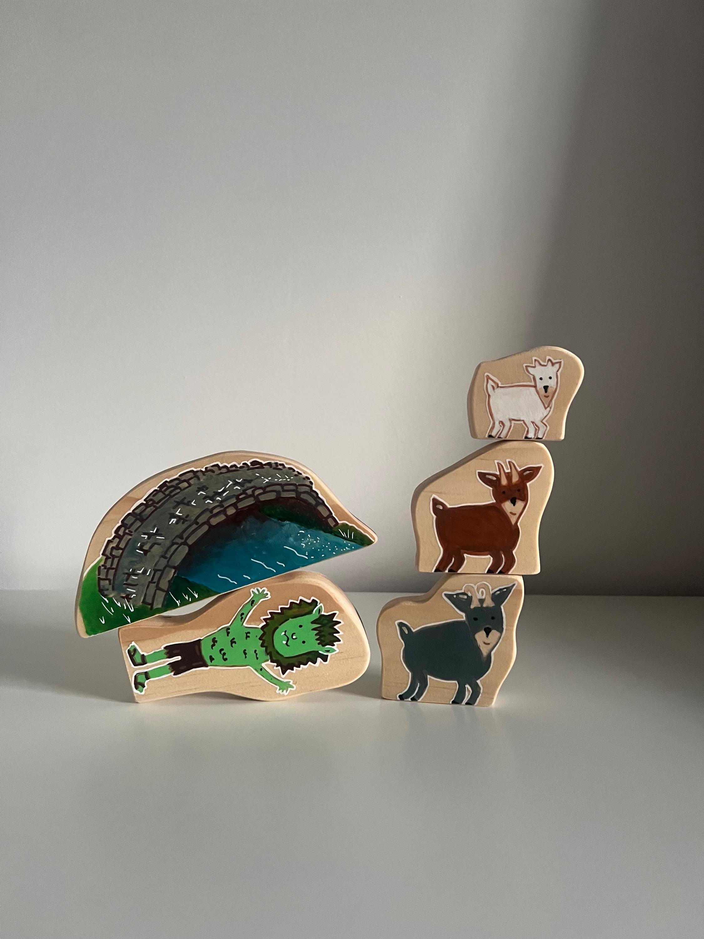 The Three Billy Goats Gruff Wood'n'blocks - Etsy