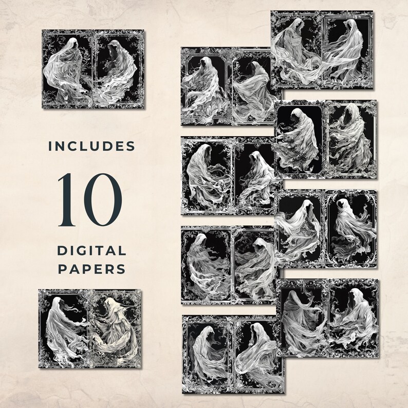 Ghost Portrait, Banshee Photographs, Halloween Junk Journal Pages ...