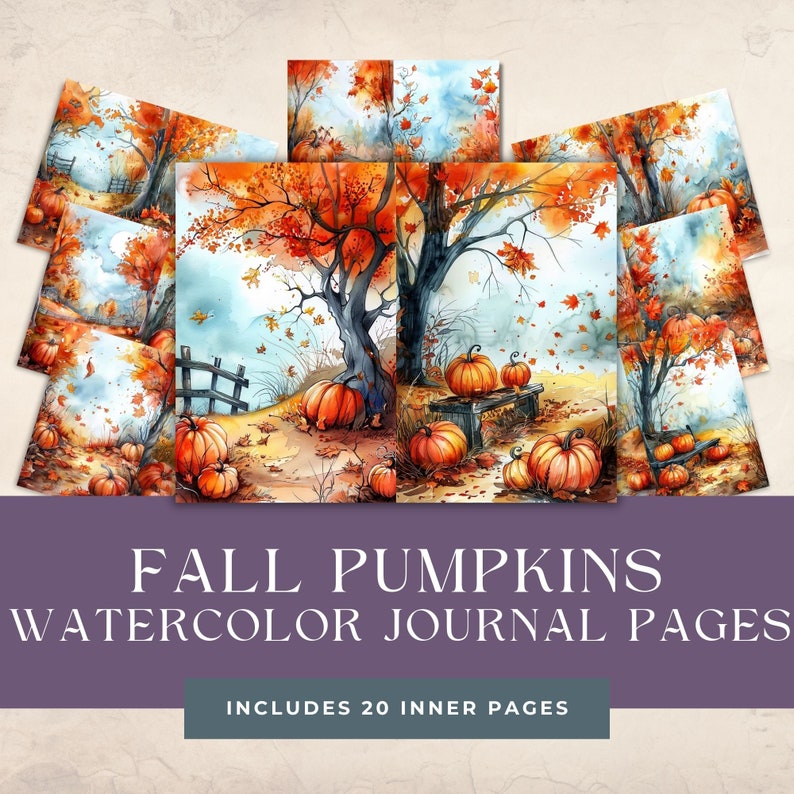 Pumpkins in the Woods, Autumn, Thanksgiving, Halloween Junk Journal ...