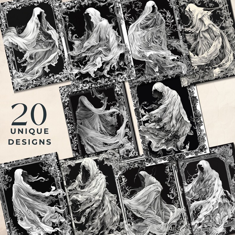 Ghost Portrait, Banshee Photographs, Halloween Junk Journal Pages ...