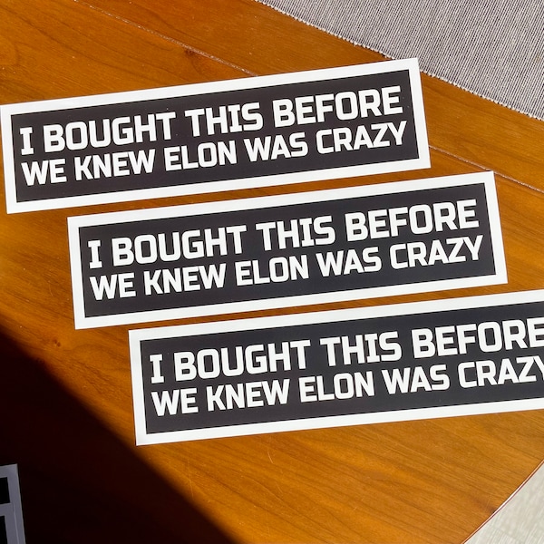 Elon Bumper Sticker - Etsy