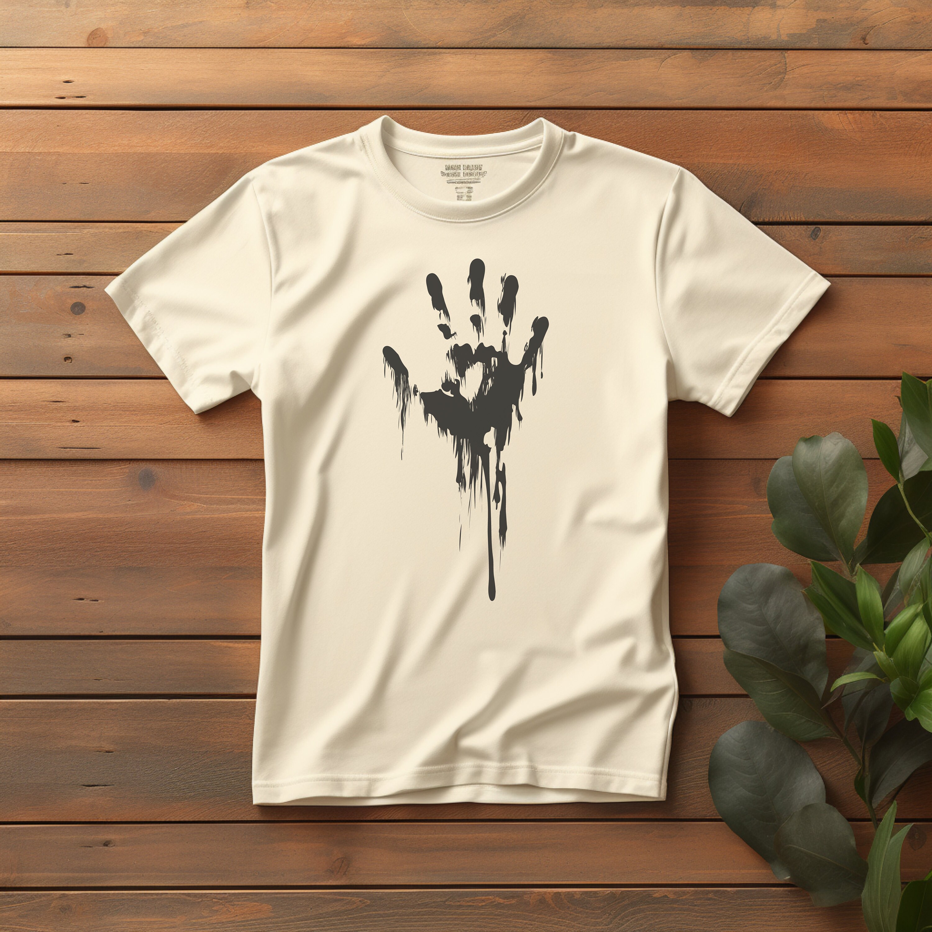 Gothic Handprint Shirt, Horror Dripping Handprint Tee, Halloween ...