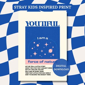 Stray Kids YOUTIFUL Set of 3 Digital Wall Print Lyrics Art Poster - Etsy