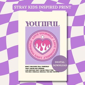 Stray Kids YOUTIFUL Set of 3 Digital Wall Print Lyrics Art Poster - Etsy