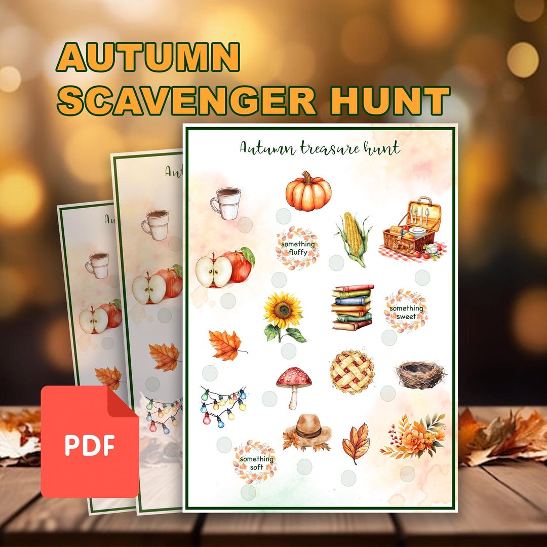 Activity DIY| Autumn Scavenger Hunt | Printable Scavenger Hunt ...