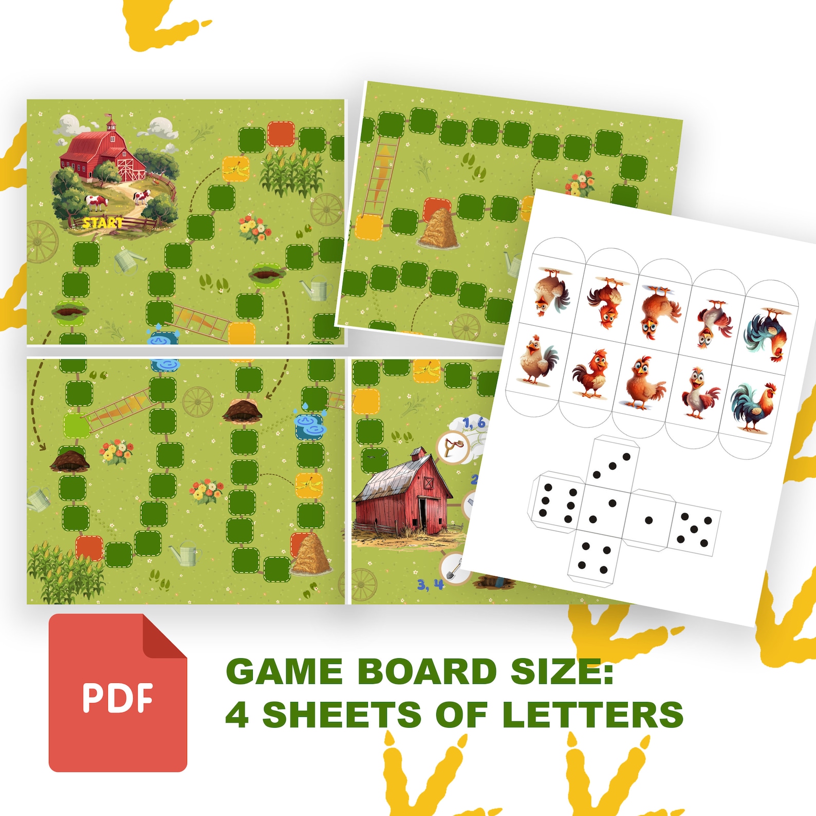 Escape From the Farm | Chicken Run | Fun Board Game | 3+ | PDF Farm ...