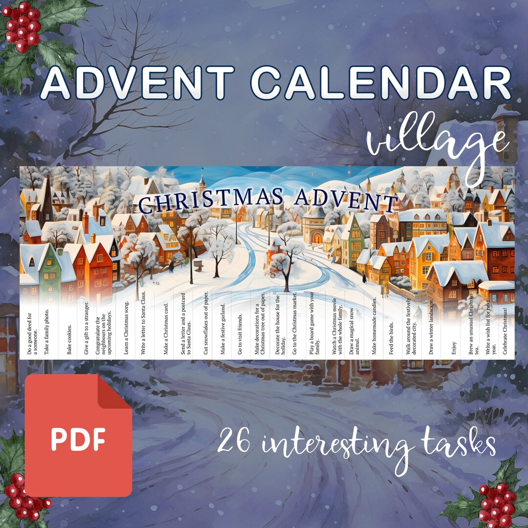 This Printable Advent Calendar Christmas Village is Brimming With ...
