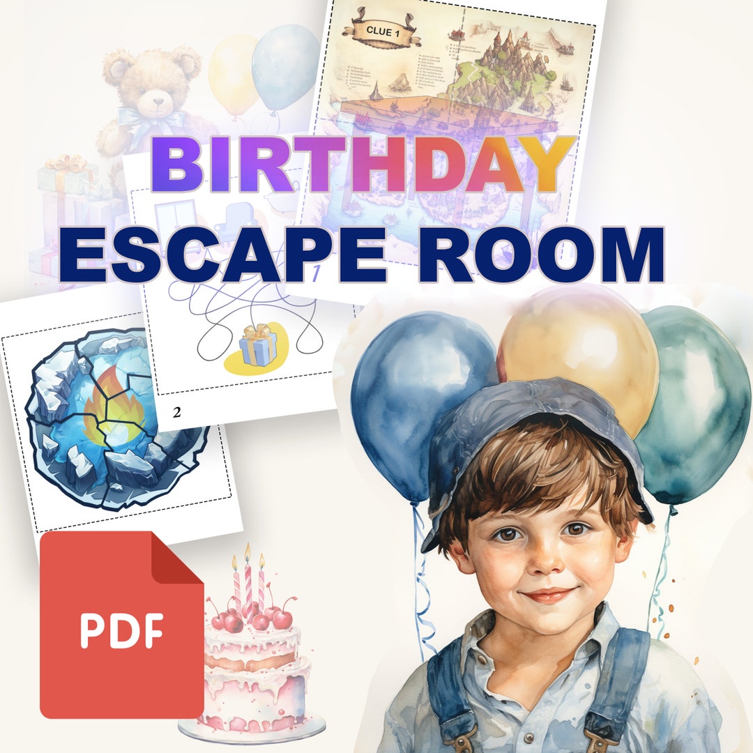 Activity DIY | Birthday Game | Birthday Escape Room | Party Game ...