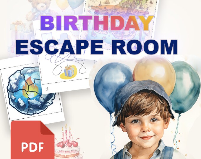 Birthday Scavenger Hunt, Printable Party Game for Kids, the Adventures ...
