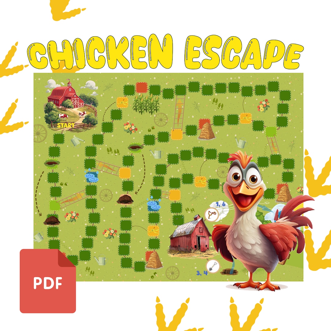 Escape From the Farm | Chicken Run | Fun Board Game | 3+ | PDF Farm ...