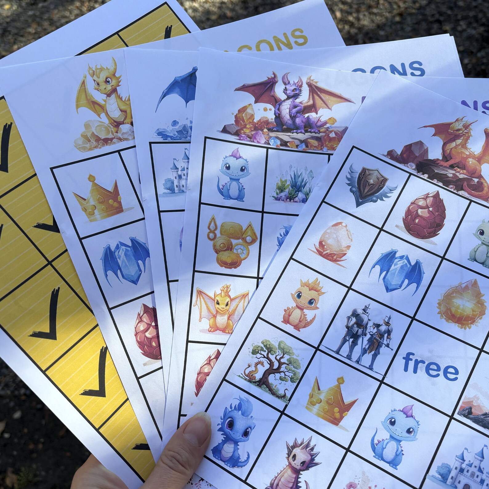Dragon Bingo Printable Card Game, Bingo Game, Printable Game for Kids ...