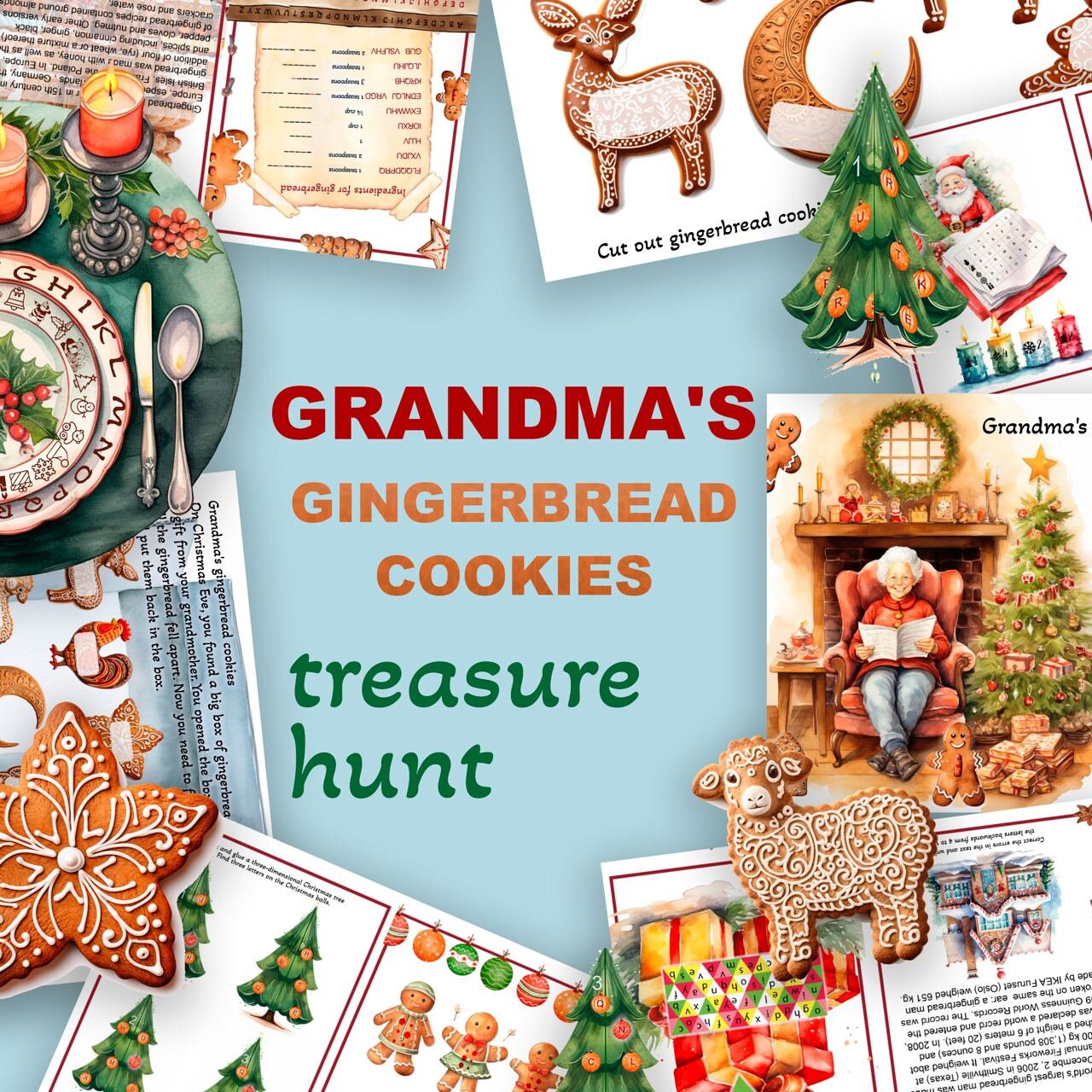 Indoor Christmas Treasure Hunt for Older Kids, Christmas Scavenger Hunt ...