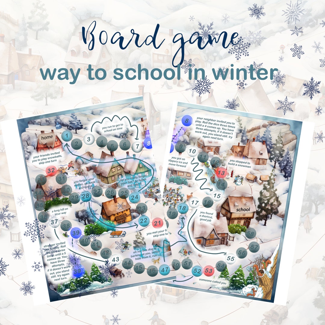 Printable Digital Board Game for Kids | Winter Game | Help the Child ...