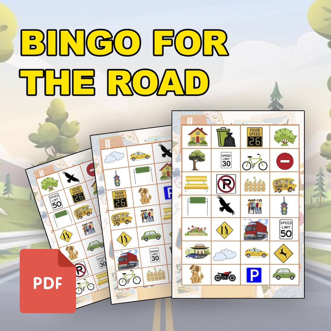 Car Bingo Printable Car Game Game for Family Road Trip Bingo Bingo ...