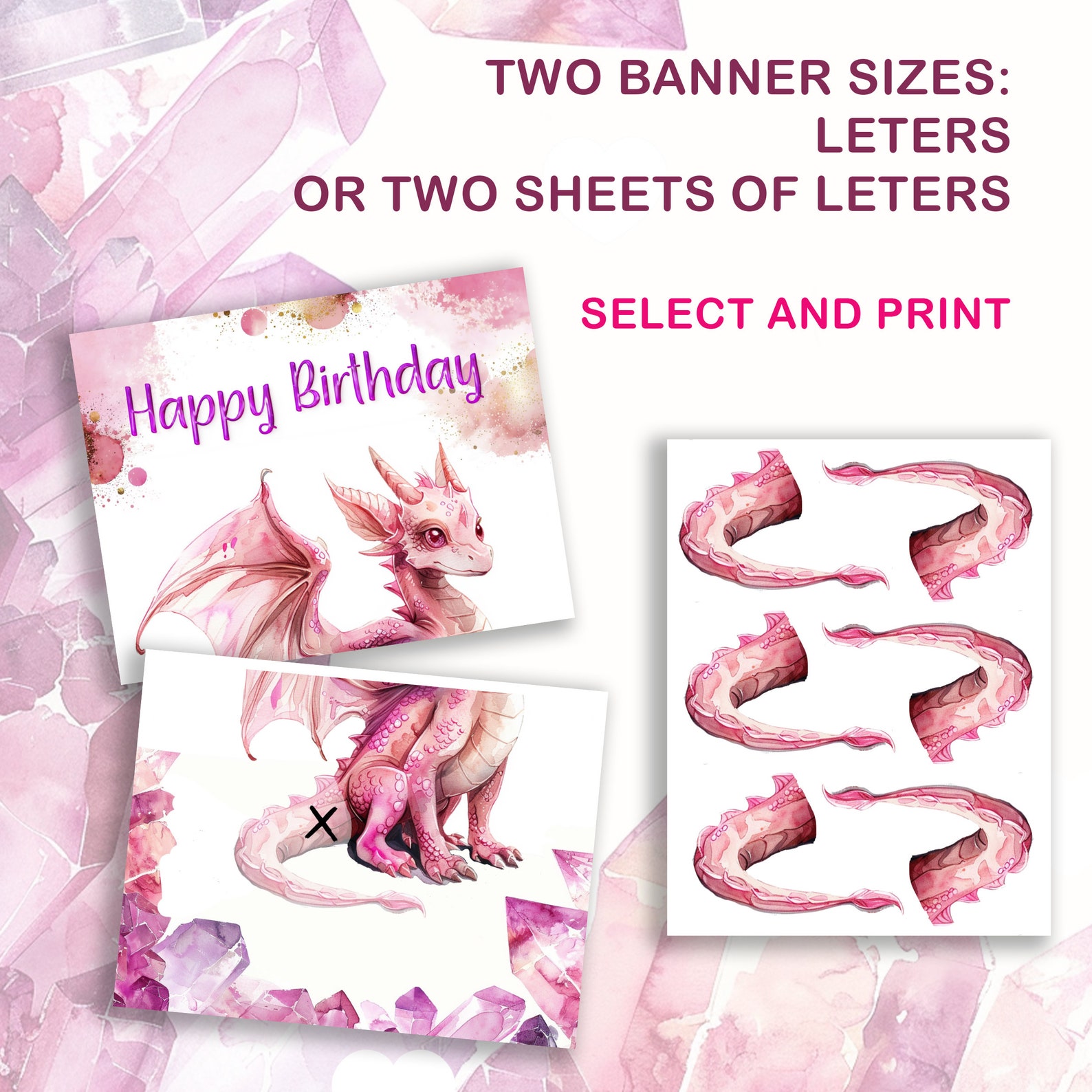 Pin the Tail on the Dragon- DIY Party Game for Boys and Girls, Digital ...