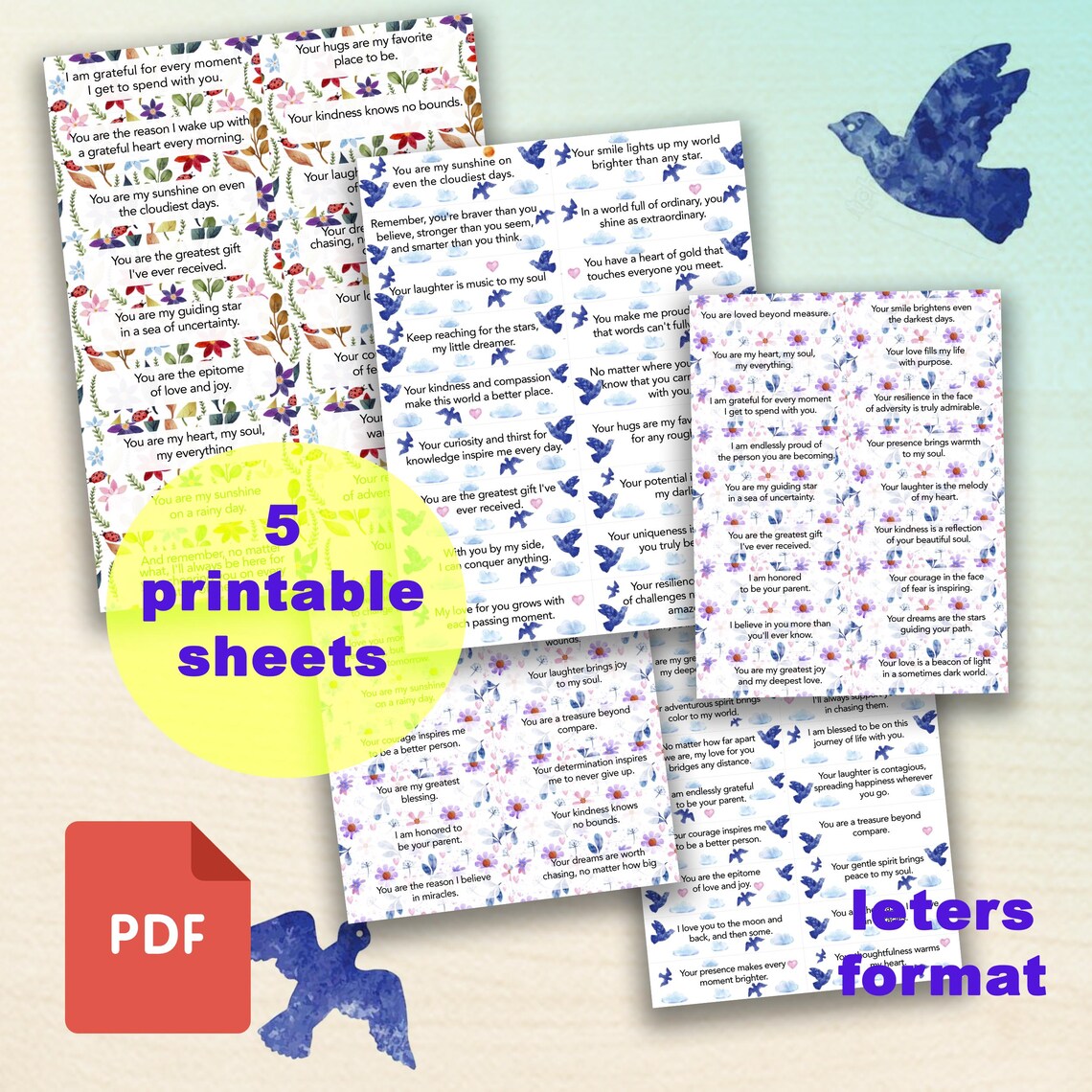 Lunch Box Notes | Printable Kid's Lunch Box Cards | Back to School | 90 ...