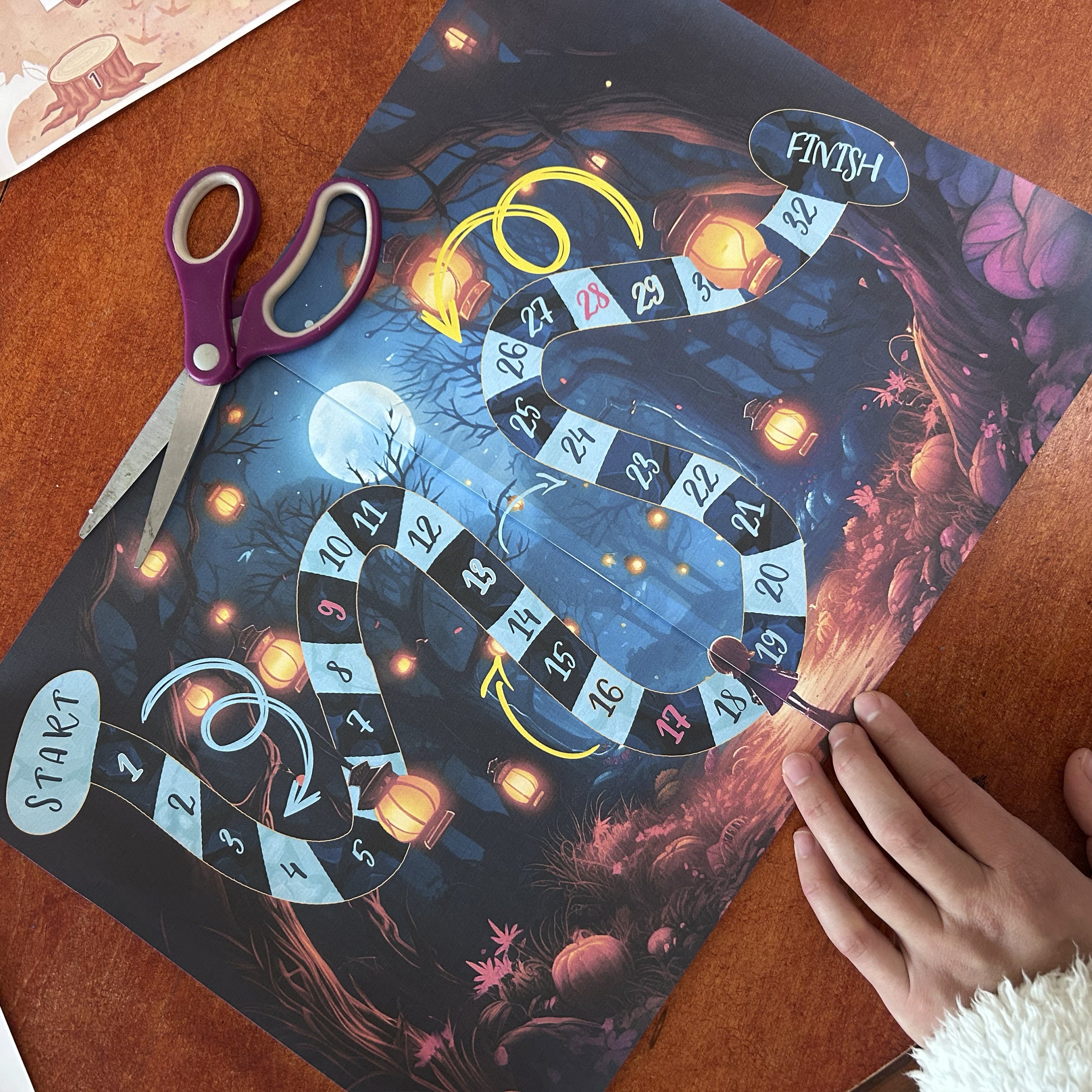 Printable Digital Board Game for Kids. Scary Forest. Help the Fairies ...