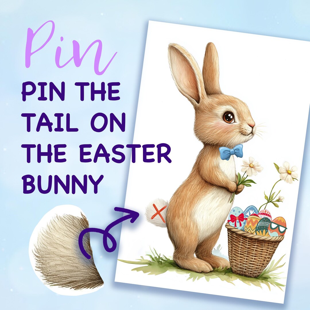 Easter DIY | Pin the Tail on the Easter Bunny | Easter Game| Easter ...