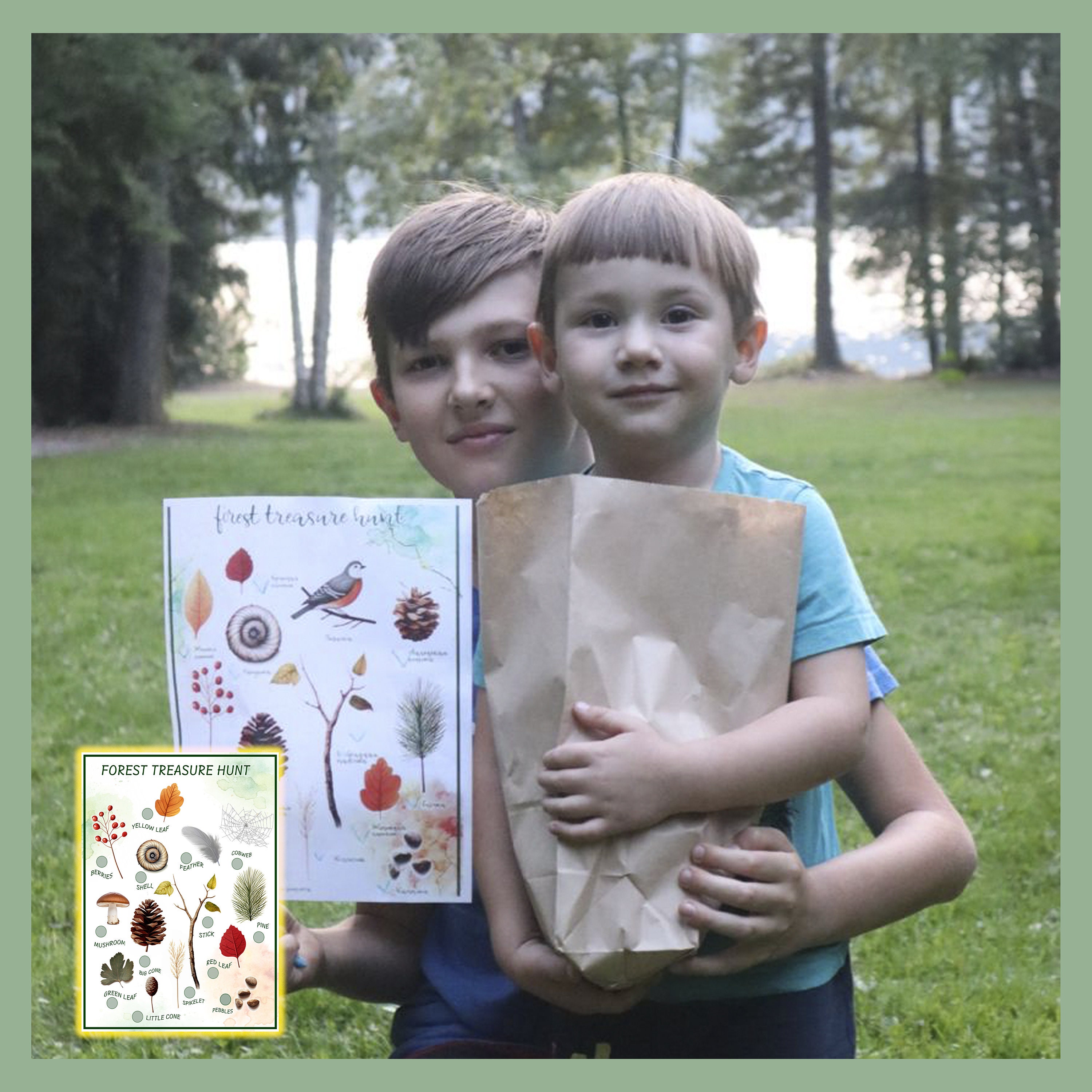 Forest Treasure Hunt | Printable Scavenger Hunt | Nature Scavenger Hunt ...
