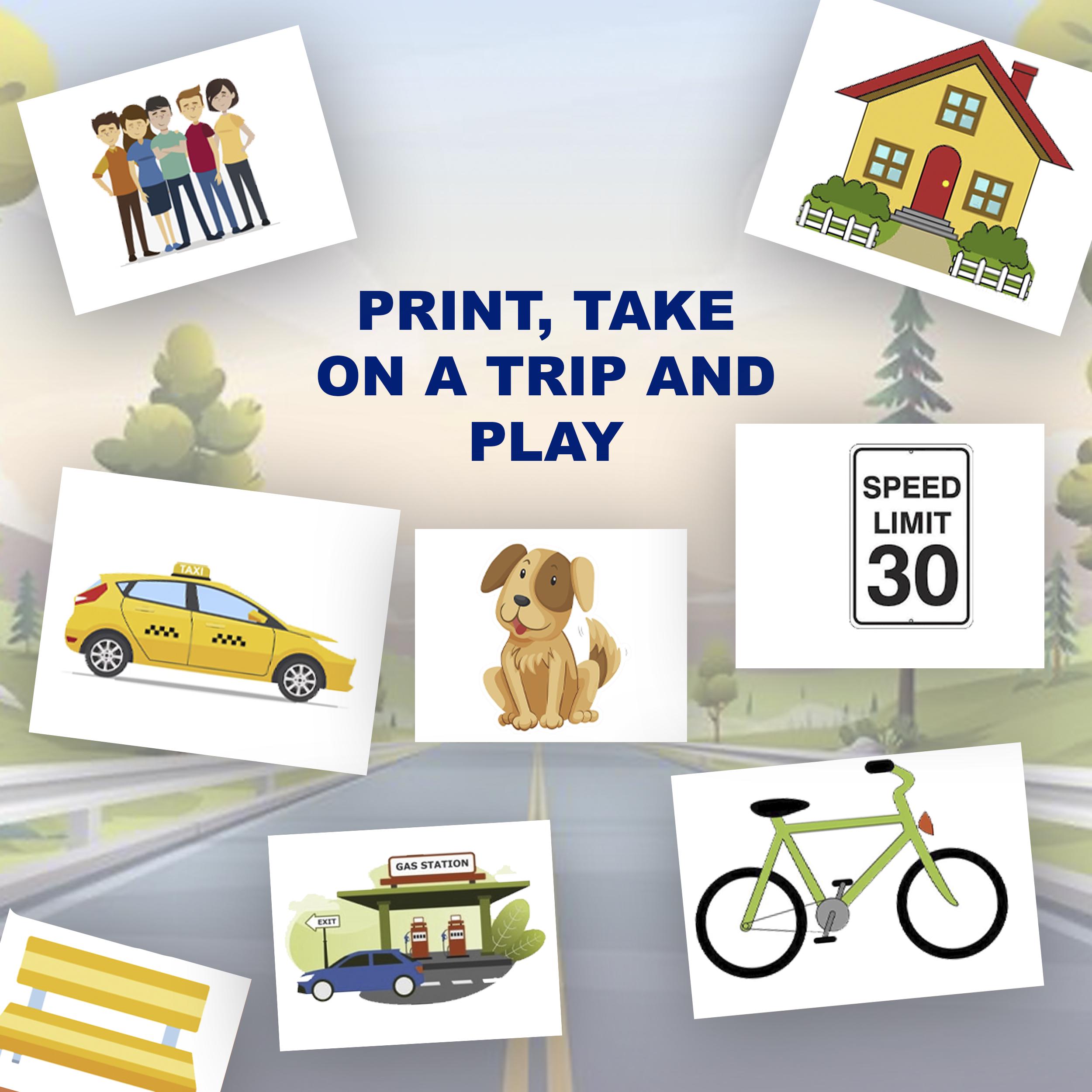 Car Bingo Printable | Car Game | Game for Family| Road Trip Bingo ...