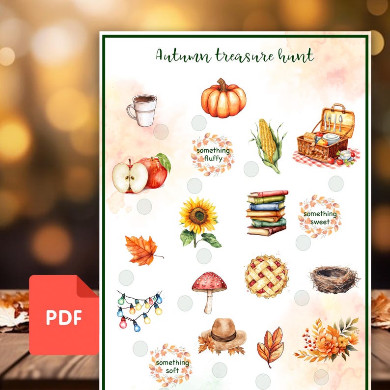 Activity DIY| Autumn Scavenger Hunt | Printable Scavenger Hunt ...