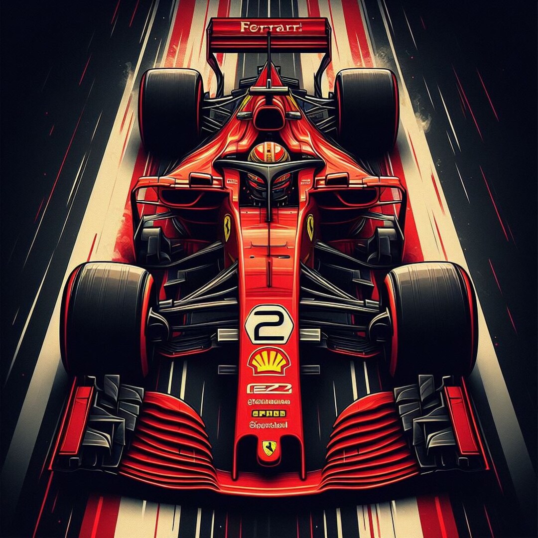 Ferrari SF-23 Wall Art Print, Ferrari Racing Jacket F1, Perfect for ...