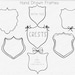 Hand Drawn Crest Frames Illustration Wedding Crest SVG PNG Hand Drawn ...
