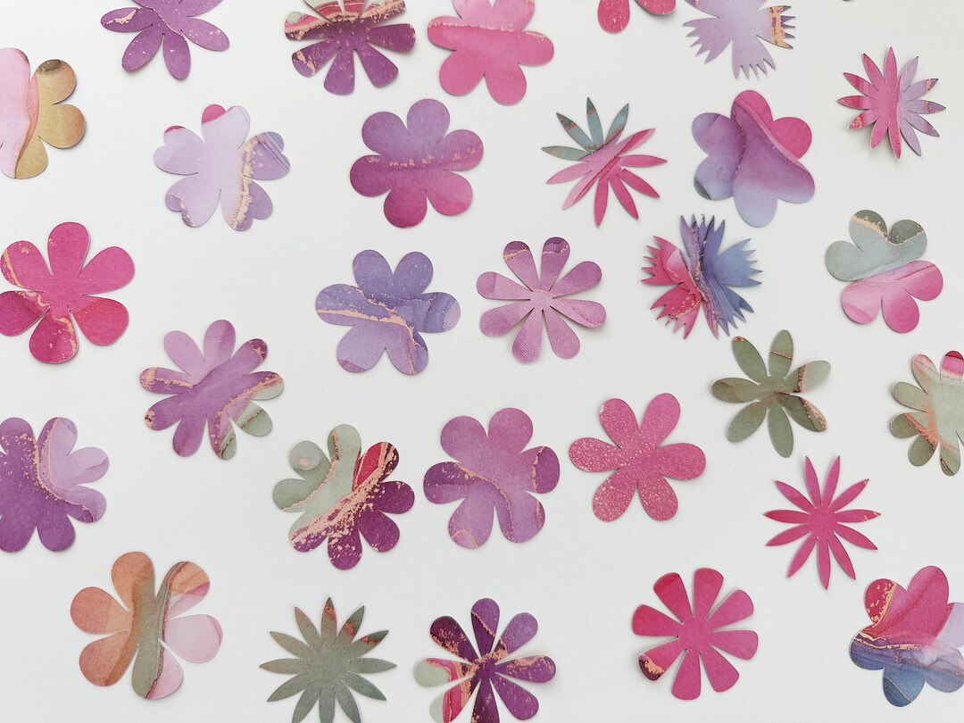 30 Paper Flowers Cut Outs Paper Flowers Die Cuts Die Cut Flowers Blooms ...