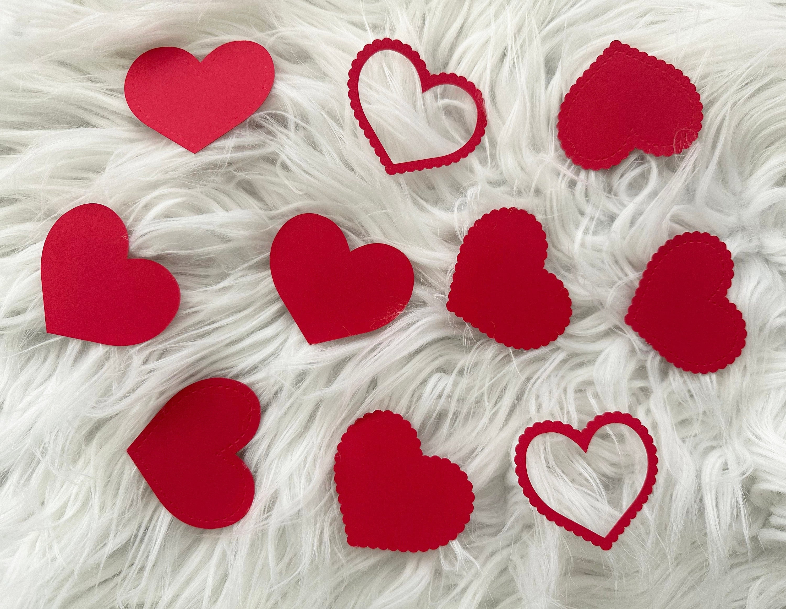 10 Scallop Heart Shapes Cut Outs Heart Die Cuts Hearts for Bulletin ...