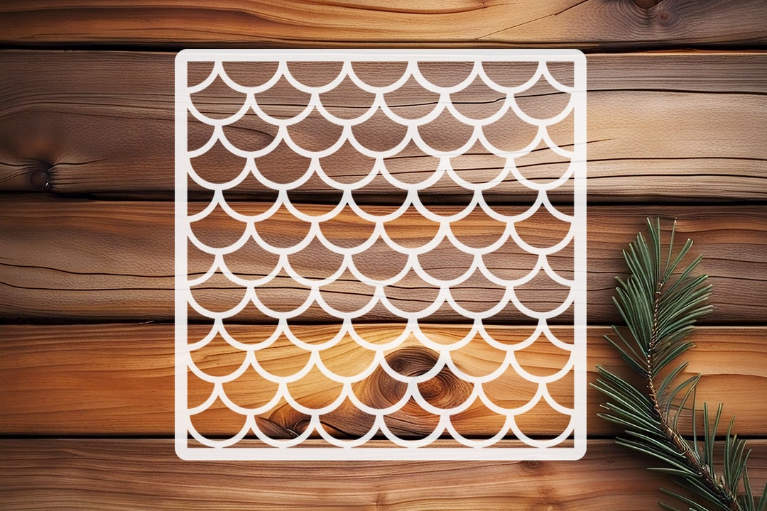 Mermaid Scales Stencil - Mermaid Fish Scales Stencils - Reusable DIY ...
