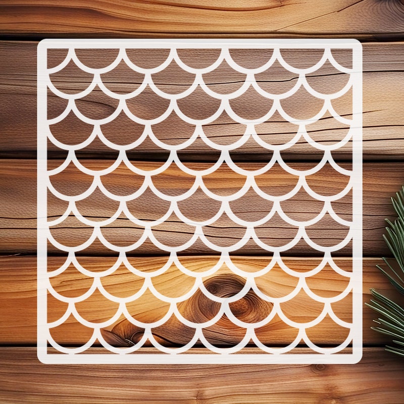 Fish Scale Stencil - Etsy
