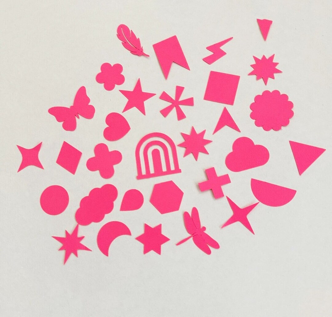 30 Basic Shapes Cut Outs Paper Shapes Die Cuts Decorative Shapes Die ...