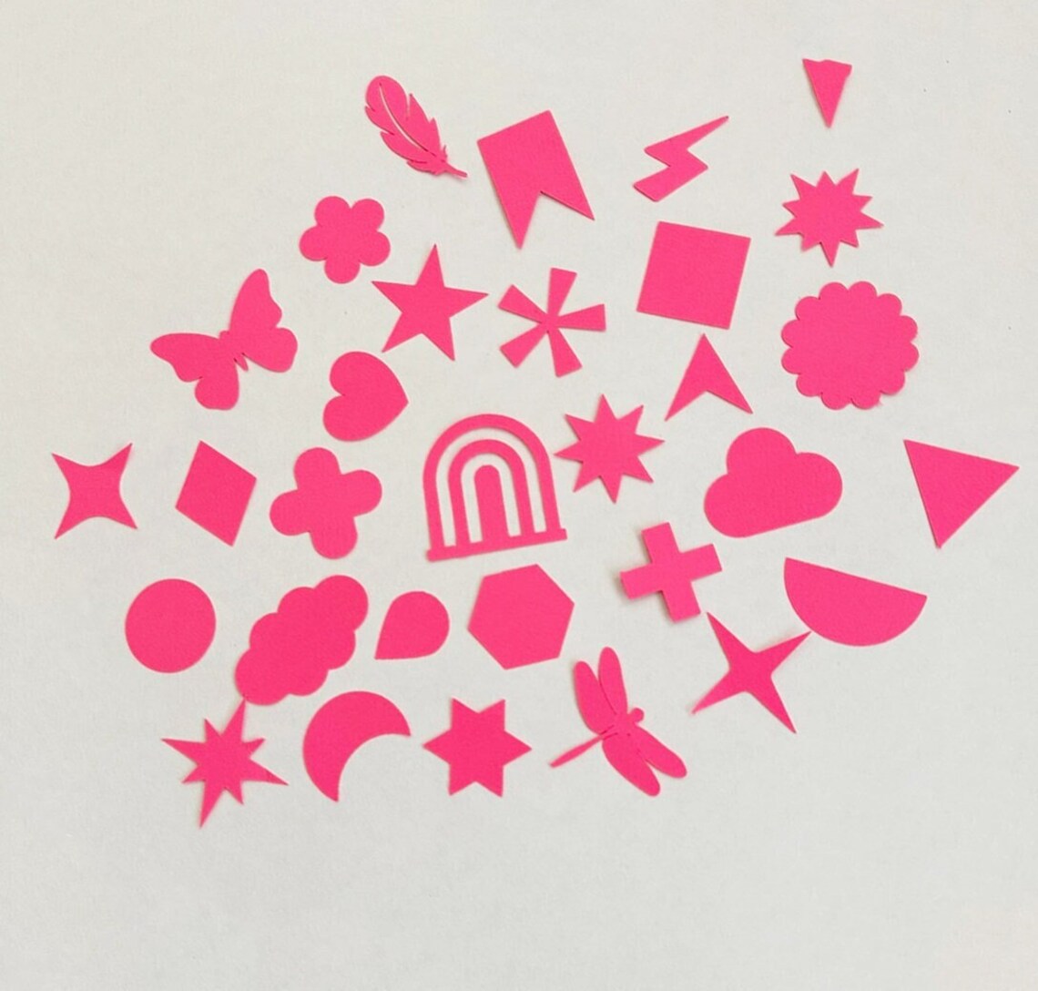 30 Basic Shapes Cut Outs Paper Shapes Die Cuts Decorative Shapes Die ...