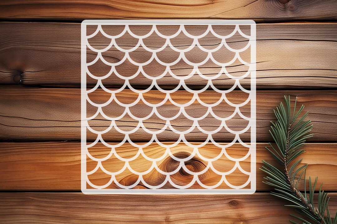 Mermaid Scales Stencil Mermaid Fish Scales Stencils Reusable DIY Craft ...