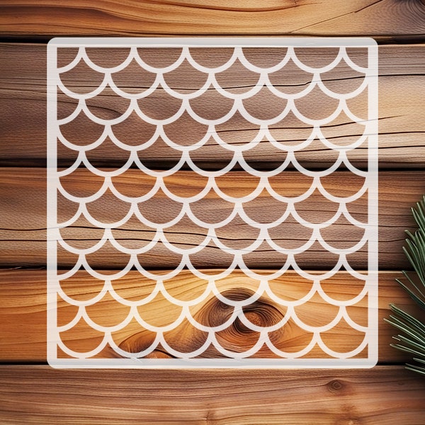 Fish Scale Stencil - Etsy